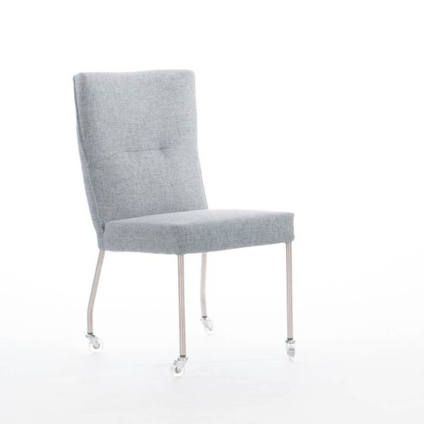 Silver stoel in stof | stoelen op wielen | Miltonhouse